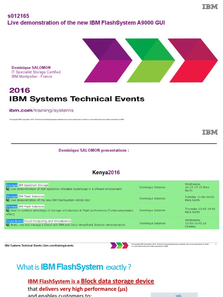 Live Demonstration of The New IBM FlashSystem A9000 GUI | PDF | Flash ...