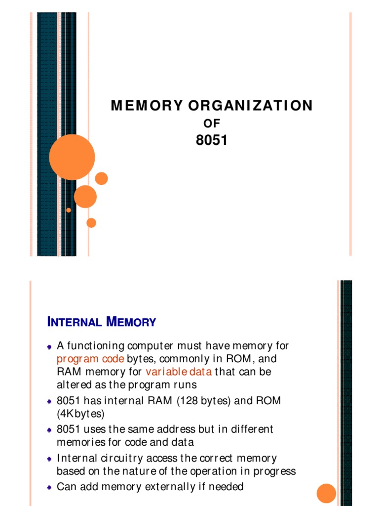 Memory Organization 8051 | PDF