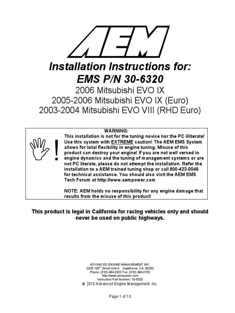 10-6320 For EMS - 30-6320 | PDF | Turbocharger | Vehicle Technology