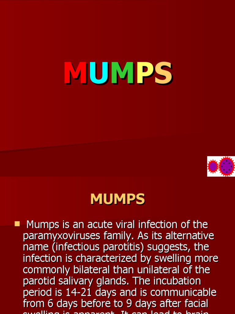 MUMPS | PDF | Vaccines | Virus