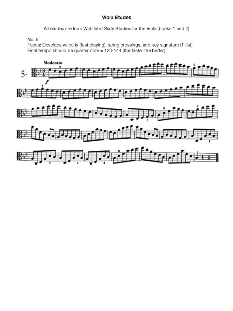 Viola Etudes | PDF