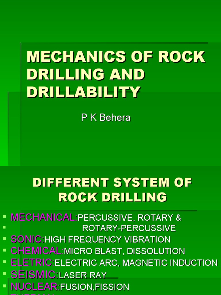 Rock Drilling and Drillability | PDF | Drilling Rig | Drilling