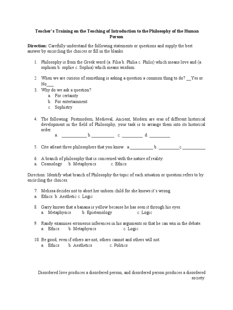 Lesson 2 Post-Test | PDF