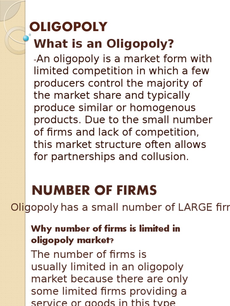 Oligopoly: What Is An Oligopoly? | PDF | Oligopoly | Profit (Economics)