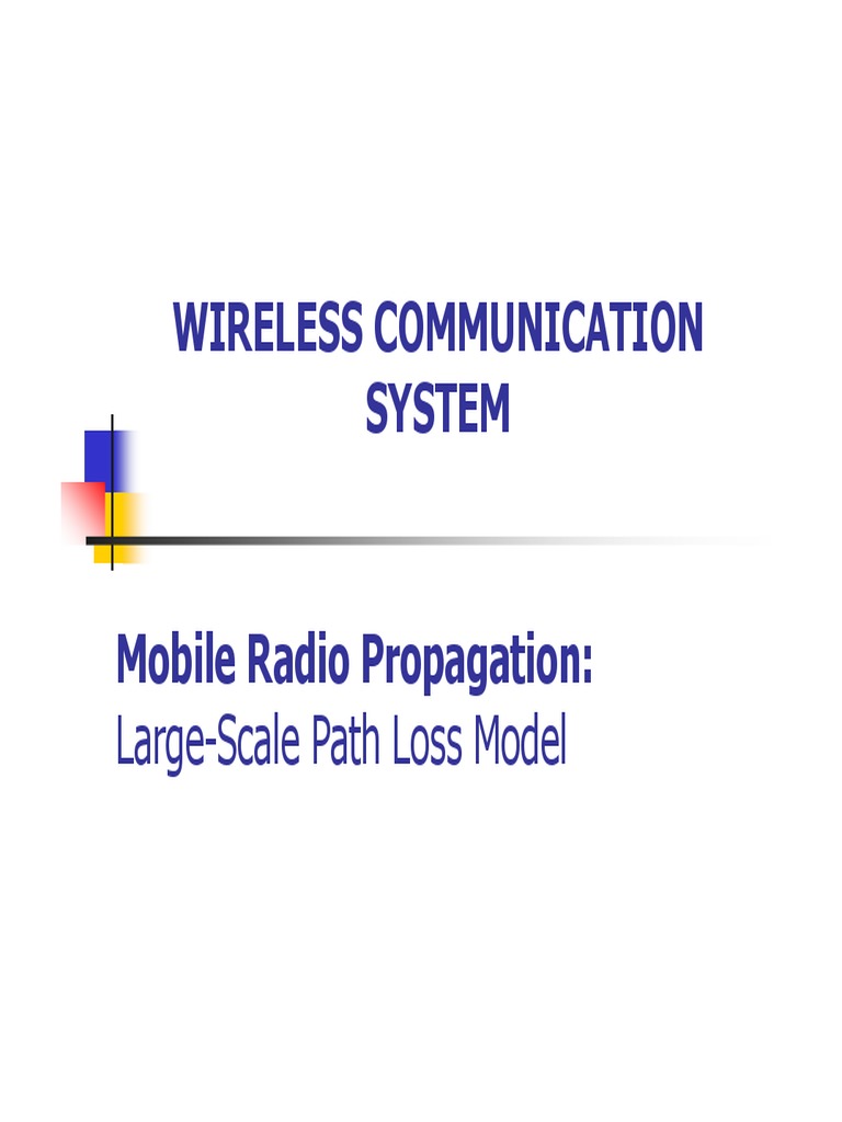 CH 2 Large Scale | PDF | Diffraction | Radio Propagation