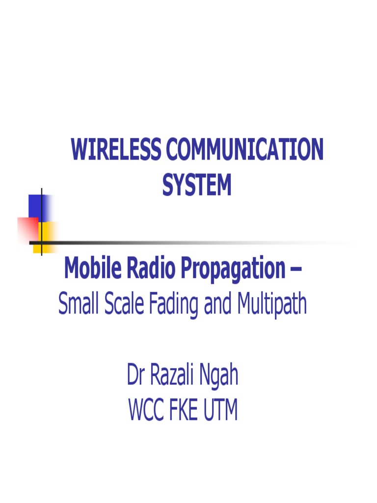 Ch2 Small Scale Fading and Multipath | PDF | Bandwidth (Signal ...