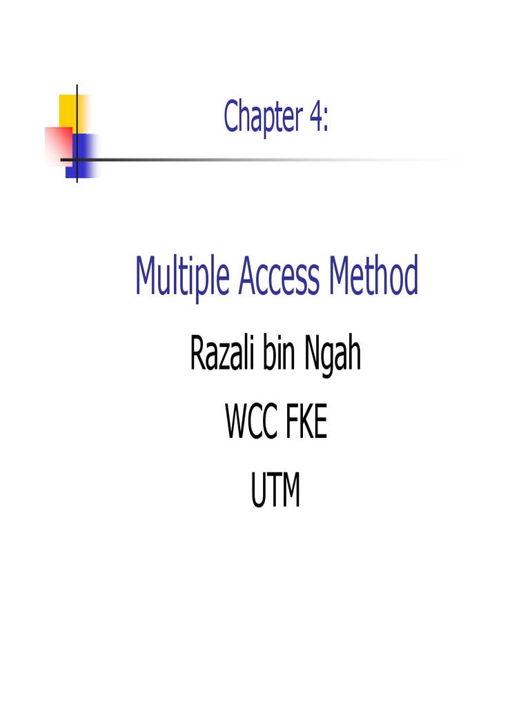 Ch4 MultipleAcces PDF | PDF | Channel Access Method | Orthogonal Frequency Division Multiplexing