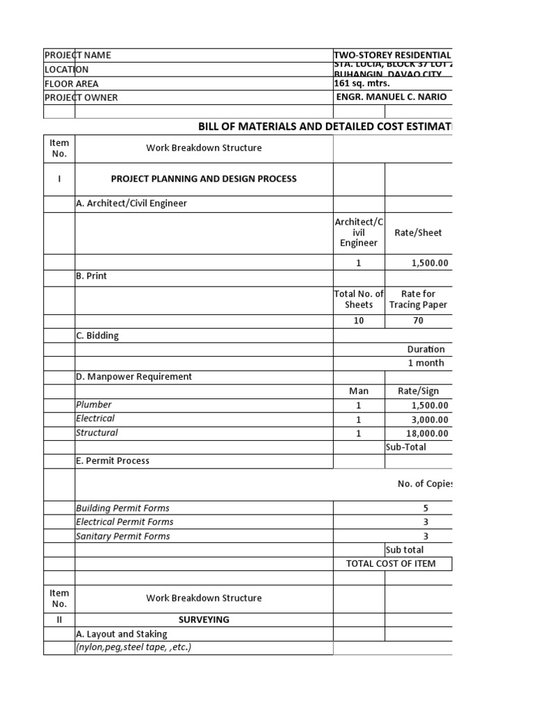 Sample Estimation Excel | PDF | Window | Pipe (Fluid Conveyance)
