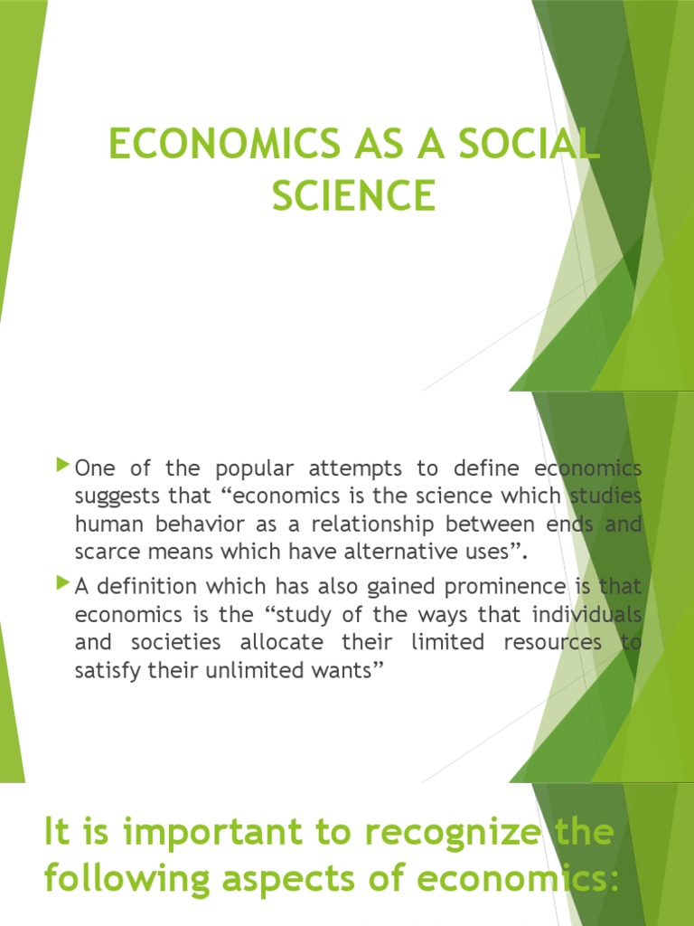Economics As A Social Science | PDF | Demand | Economics