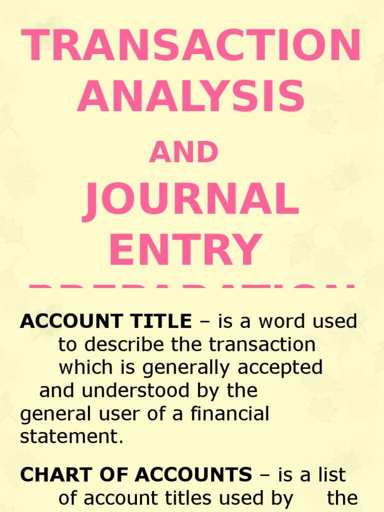 Transaction Analysis Journal Entry Preparation Download Free Pdf Expense Revenue