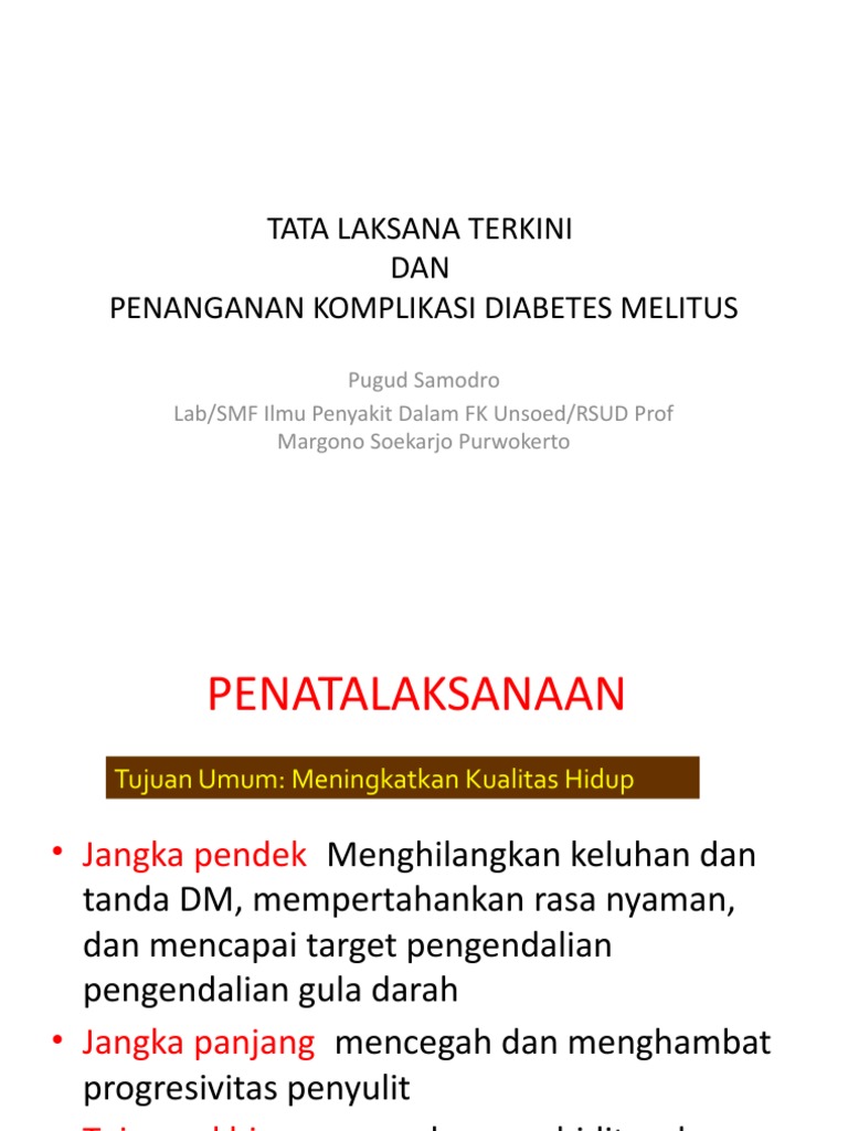 Tata Laksana Terkini DM | PDF | Diabetes | Insulin