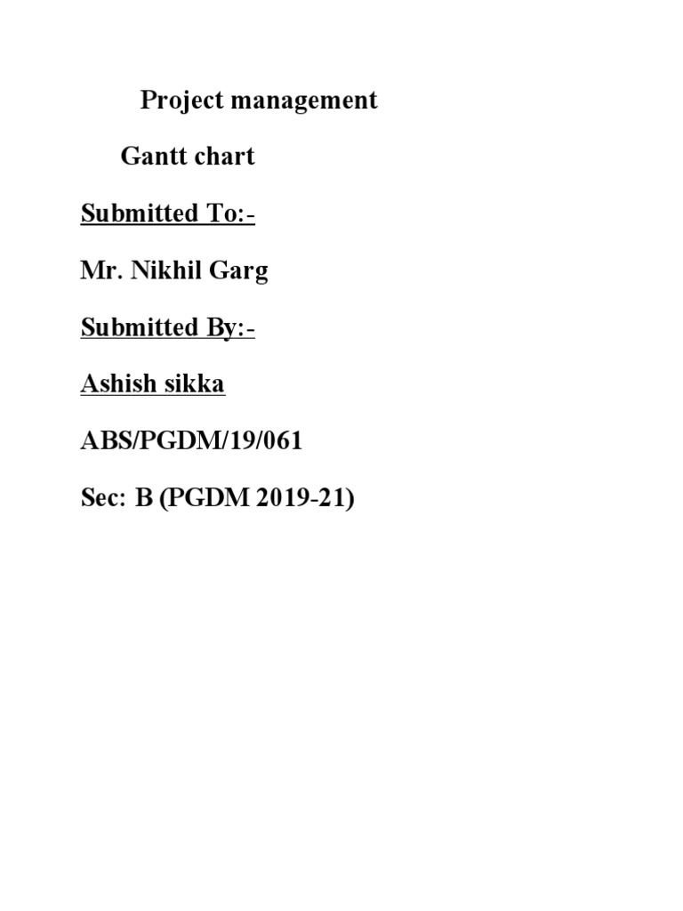 Assignment 2-1.docx PM (Gantt Chart) | PDF