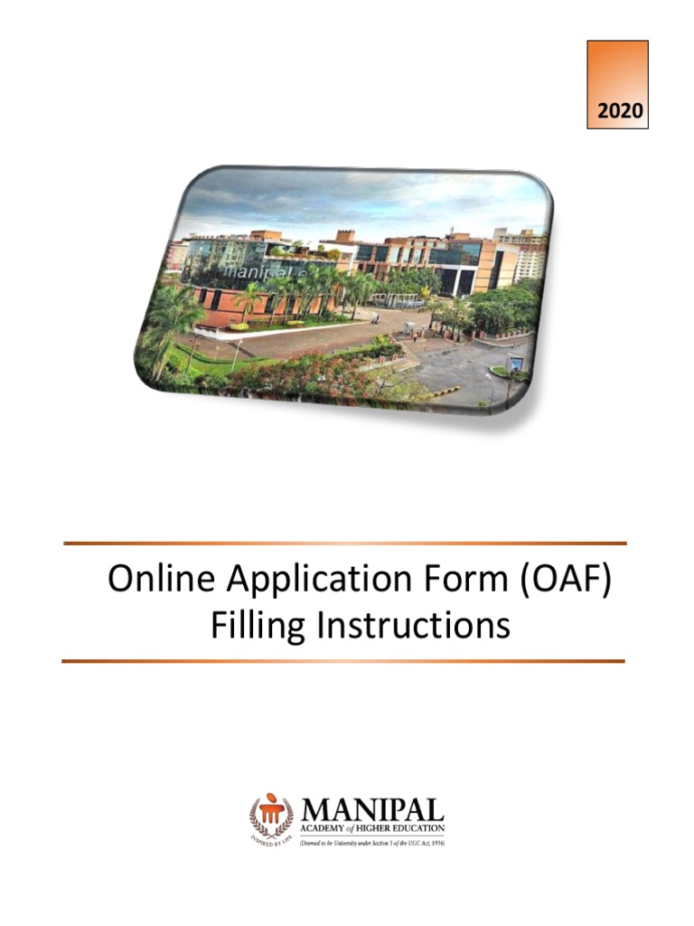 Online Application Form (OAF) Filling Instructions | PDF | Doctor Of ...