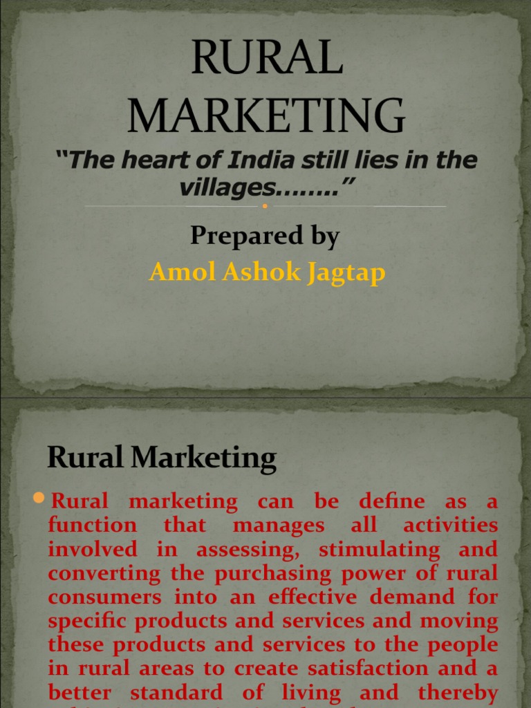 Rural Marketing | PDF | Marketing | Brand