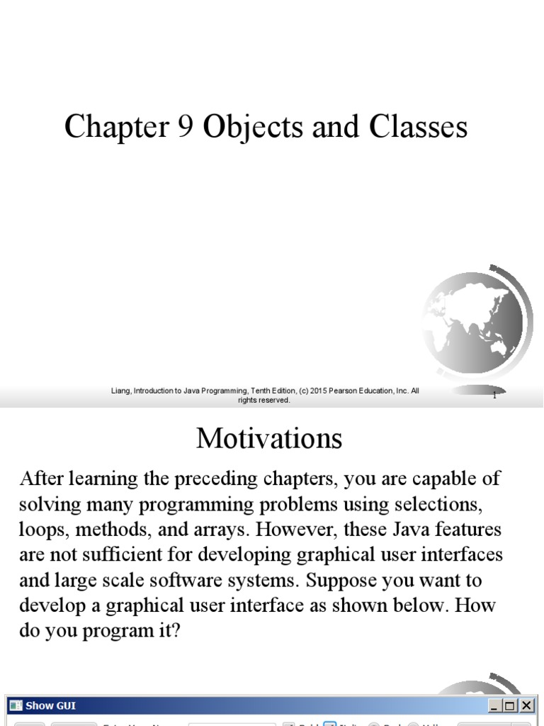 Chapter 9 Objects and Classes | PDF | Constructor (Object Oriented Programming) | Programming