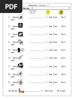 Modal Verbs: Can, Can't, Must, Mustn't Worksheet | PDF