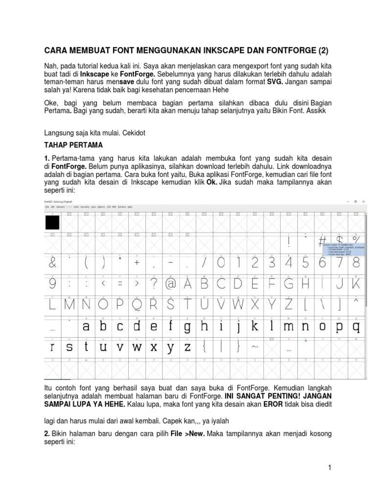 Cara Membuat Font Menggunakan Inkscape Dan Fontforge 2 | PDF | Komputer