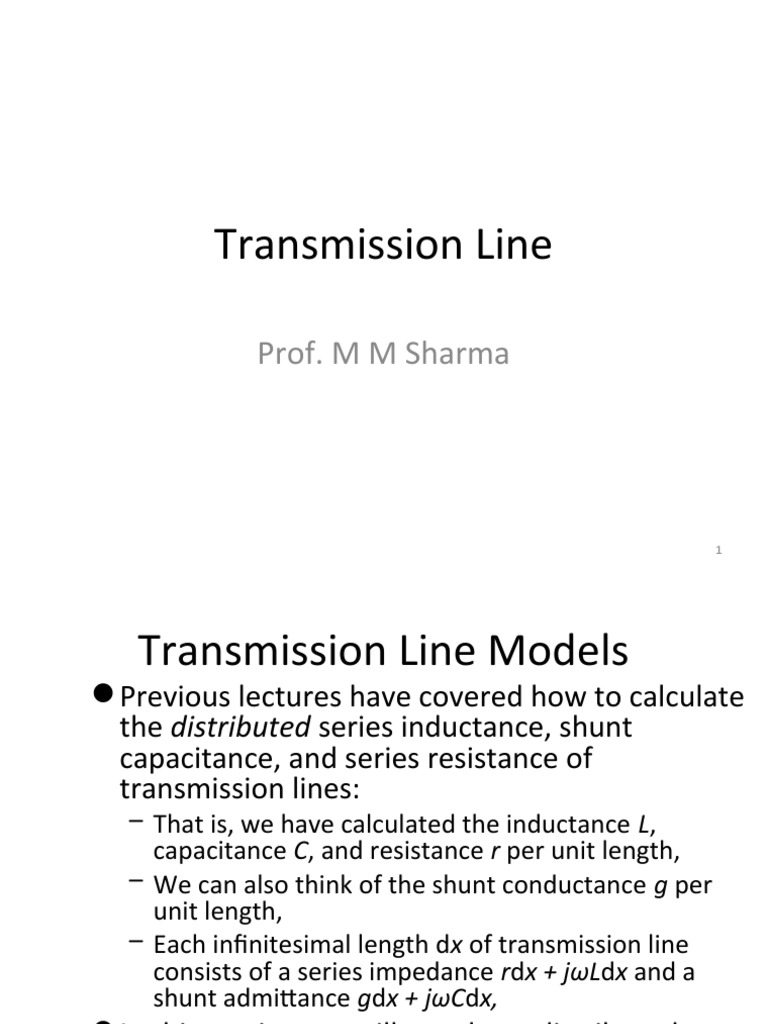 EMFT - Transmission Line | PDF | Transmission Line | Electric Power Transmission