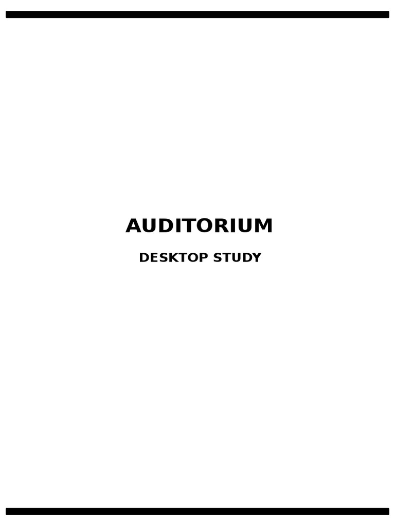 Auditorium Desktop Study | PDF