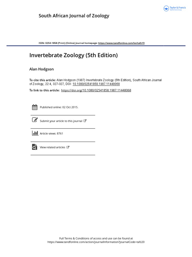 Invertebrate Zoology 5th Edition | PDF | Books | Nature