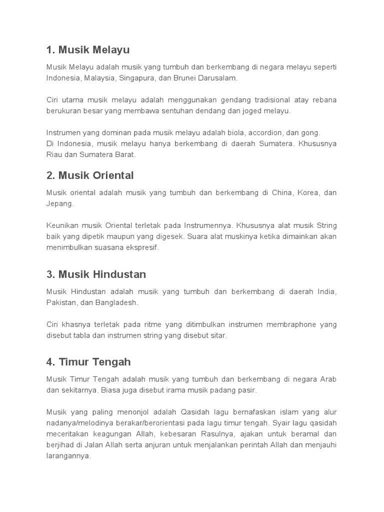 Jenis Jenis Musik | PDF