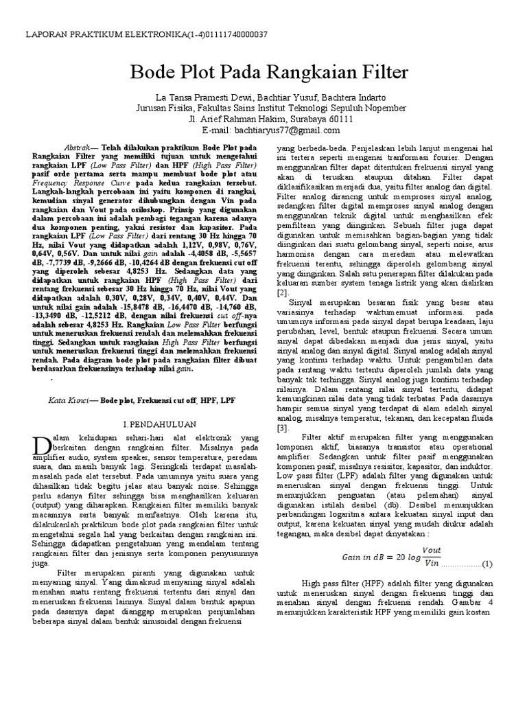Lapres Bode Plot | PDF