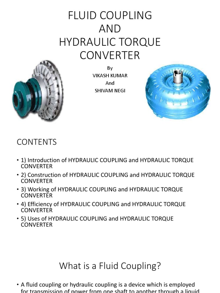 Fluid Coupling and Tourque Converter | PDF | Transmission (Mechanics ...