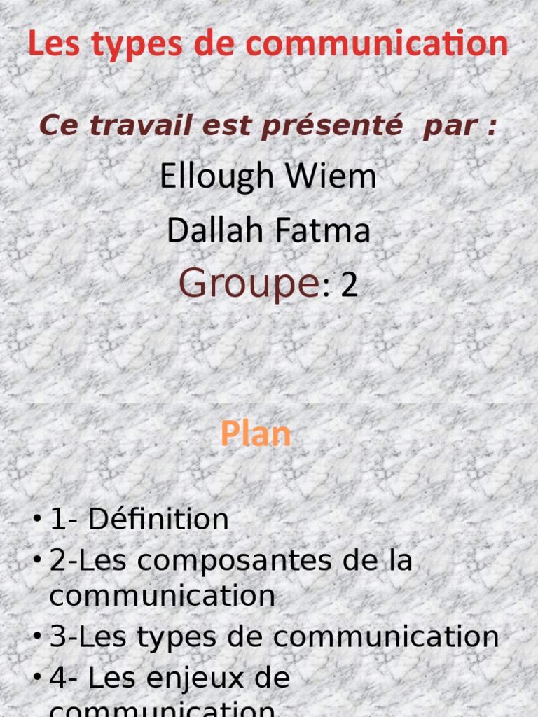 Les Types de Communication 1 | PDF