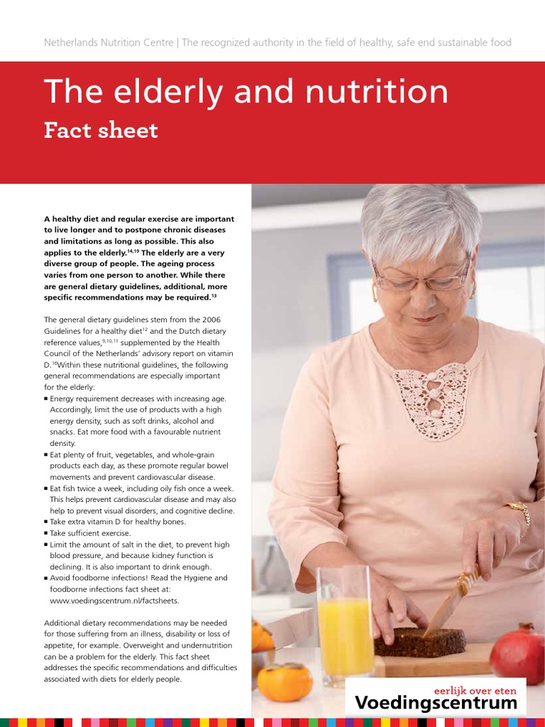 Fact Sheet Elderly and Nutrition | PDF | Obesity | Malnutrition