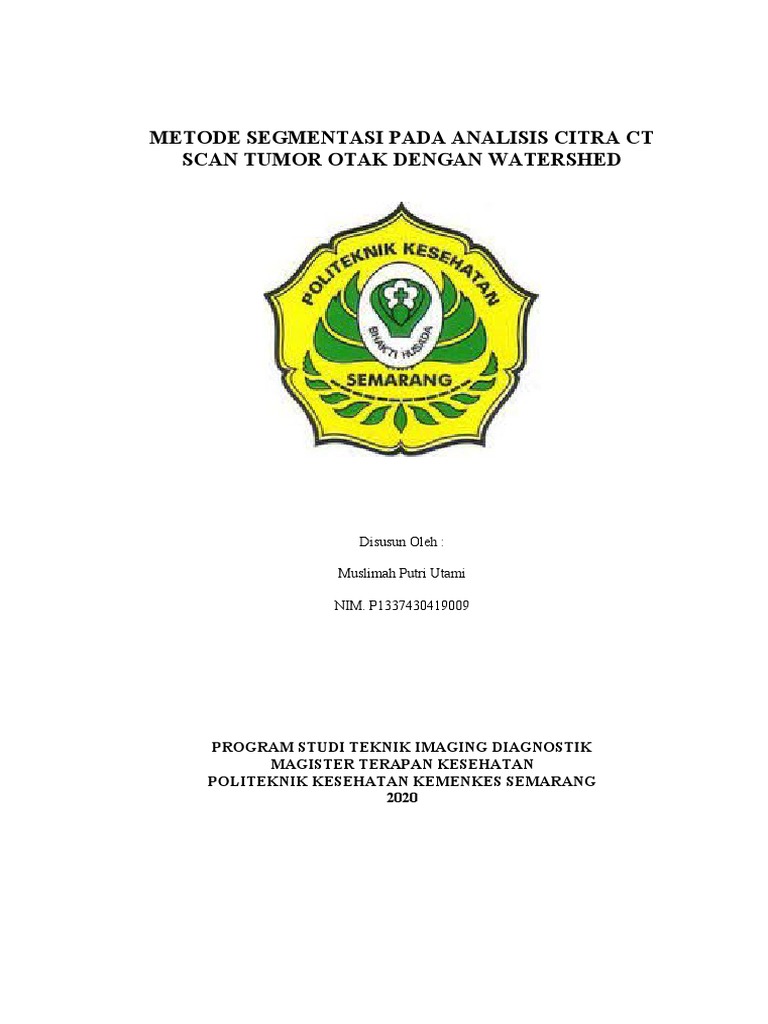 Metode Segmentasi Pada Analisis Citra Ct Scan Tumor Otak Dengan