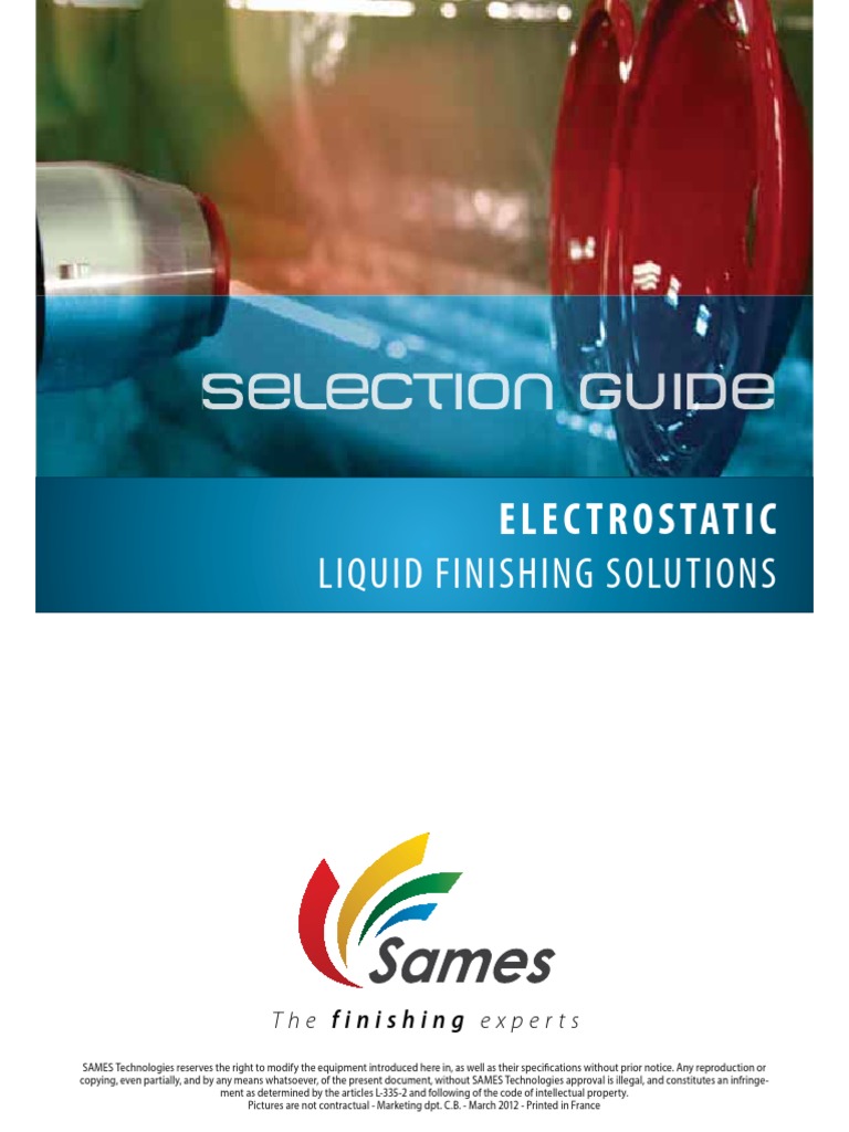Sames Liquid Selection Guide | PDF | Paint | Varnish