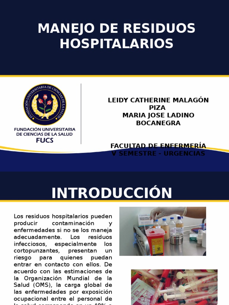 Manejo de Residuos Hospitalarios | PDF | Residuos | Especialidades Medicas