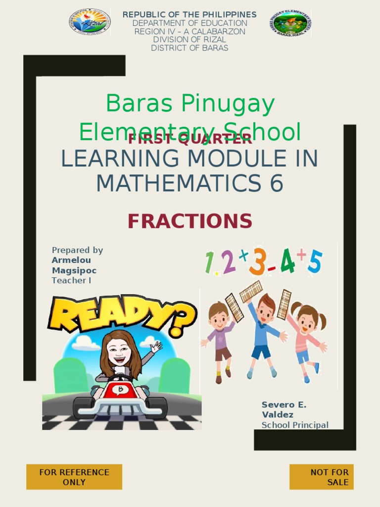 Mathematics 6: First Quarter Fractions Module | PDF
