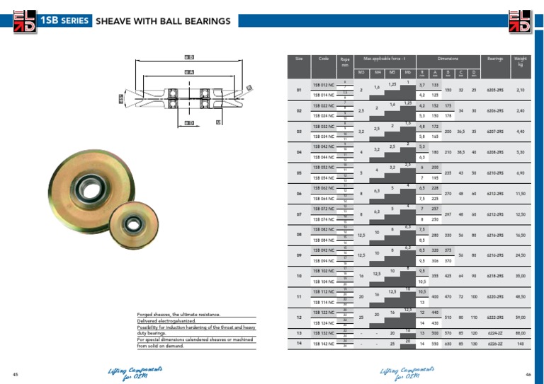 Sheave With Ball Bearings: Series | PDF | Manufactured Goods | Unrest