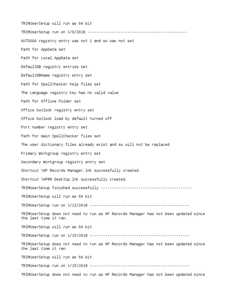TRIMUser Setup | PDF | System Software | Utility Software