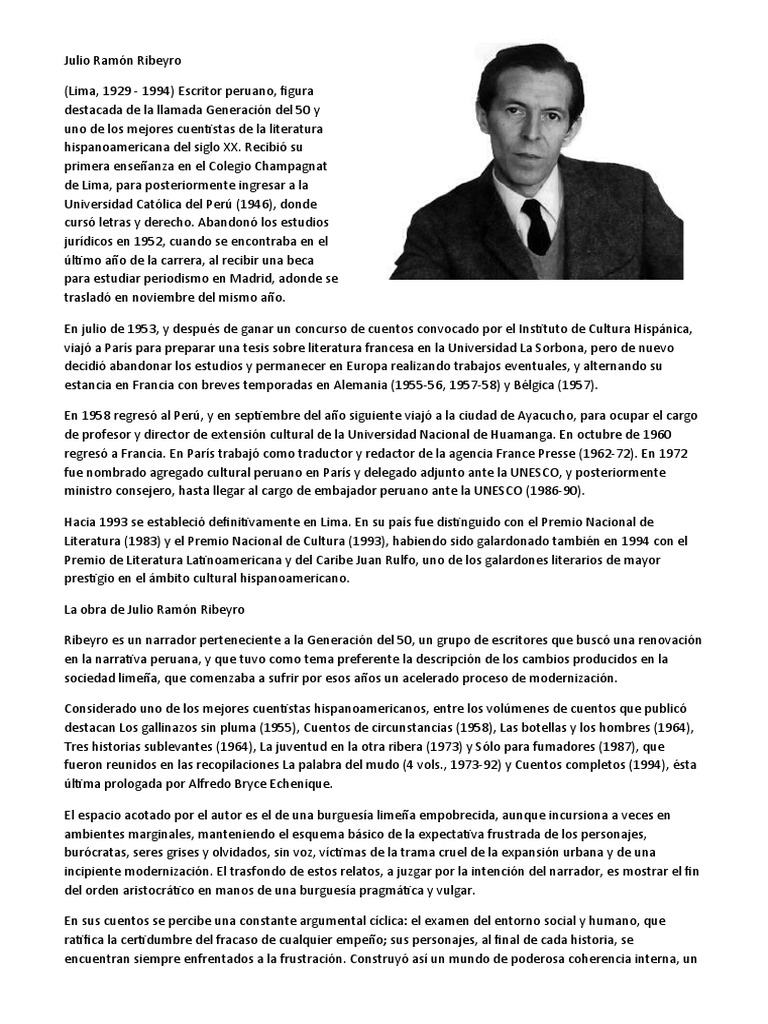 Biografia de Julio Ramon Ribeiro | PDF