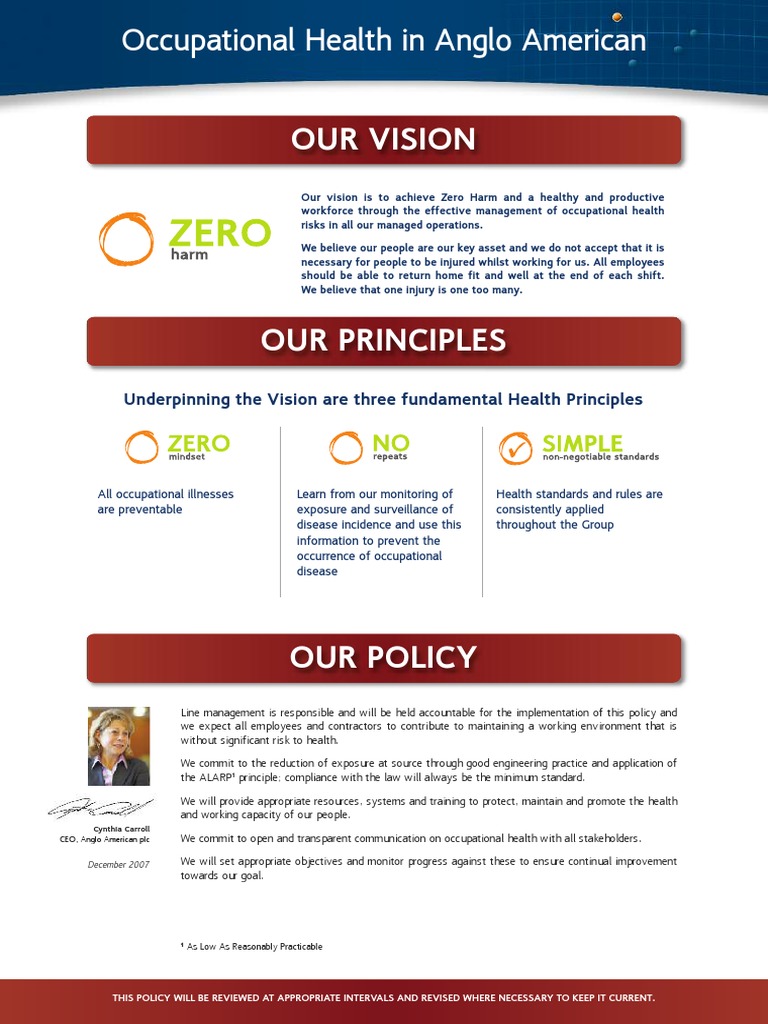 AA - GTP - 000008 Policy Health PDF | PDF | Occupational Safety And ...