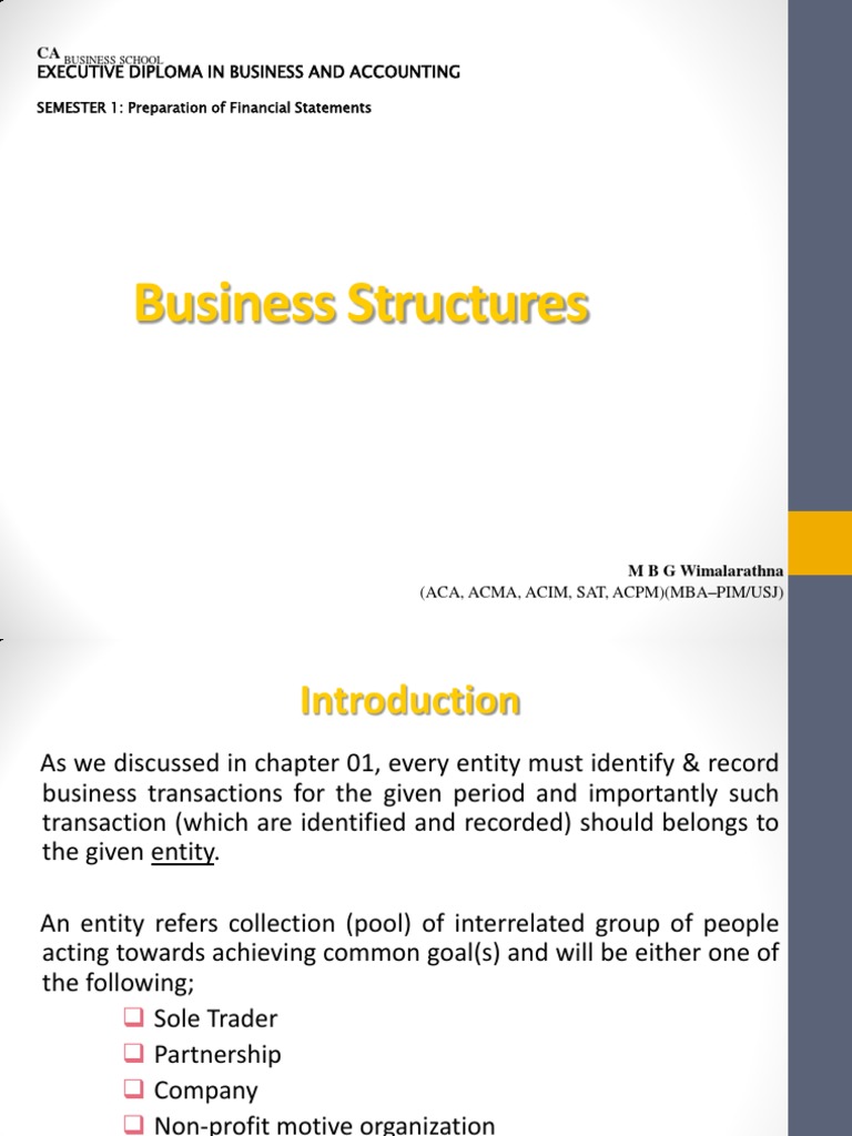 Business Structures PDF | PDF | Partnership | Trust Law