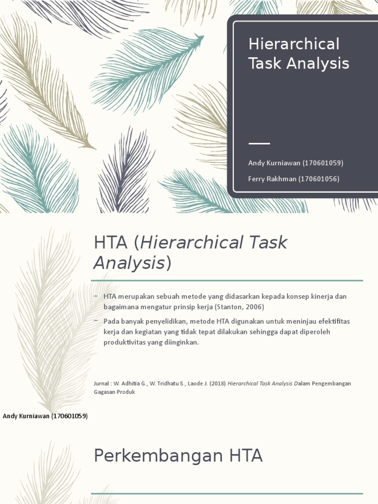 Hierarchical Task Analysis | PDF