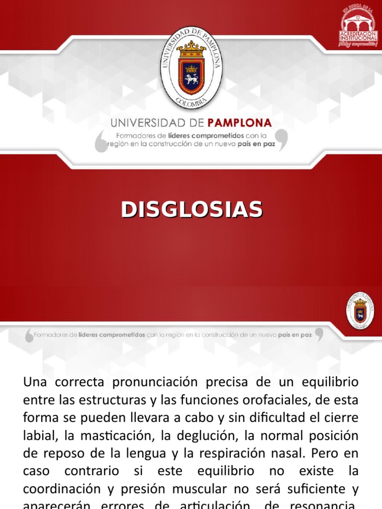 Disglosias | PDF | Enfermedades y trastornos | Especialidades Medicas
