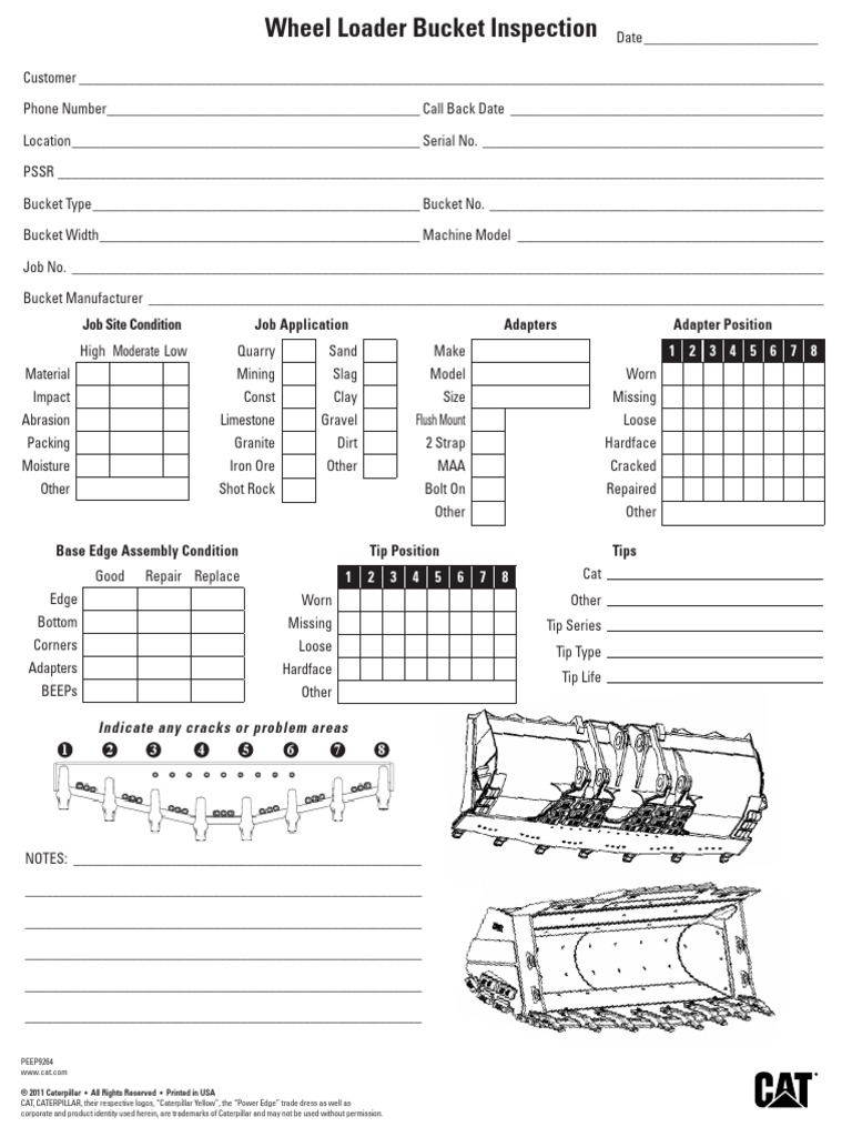 Wheel Loader Bucket Inspection | PDF | Loader (Equipment) | Economic ...