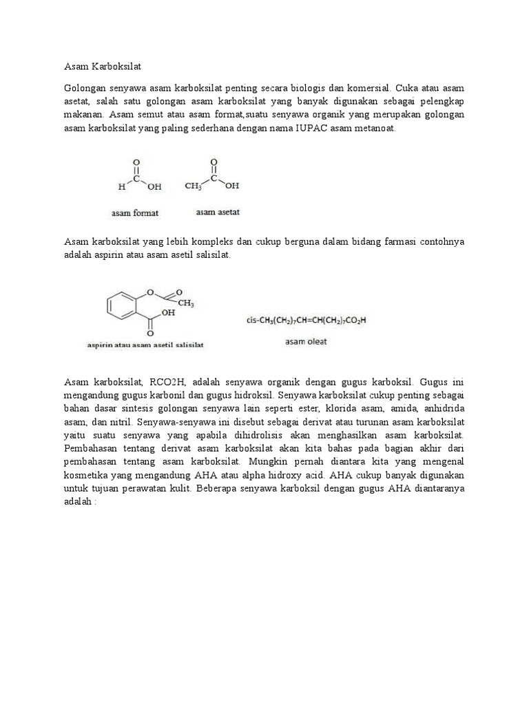 Asam Karboksilat (Kimor) | PDF