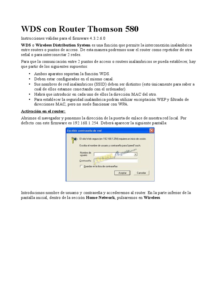 Router Speedtouch Como Repetidor PDF | PDF