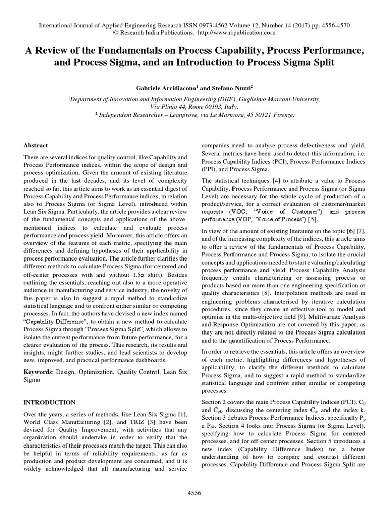1 - Fundamentals of Process Capability - 2017 | PDF | Standard Deviation | Engineering Tolerance