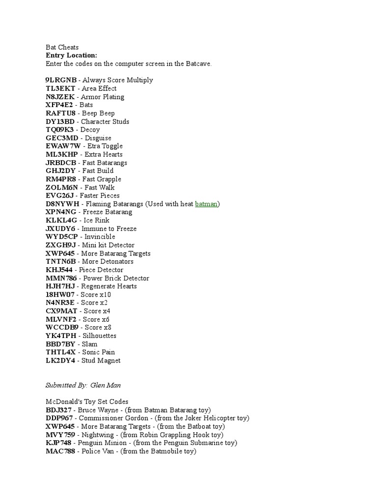 Bat Cheats Enter The Codes On The Computer Screen in The Batcave | PDF