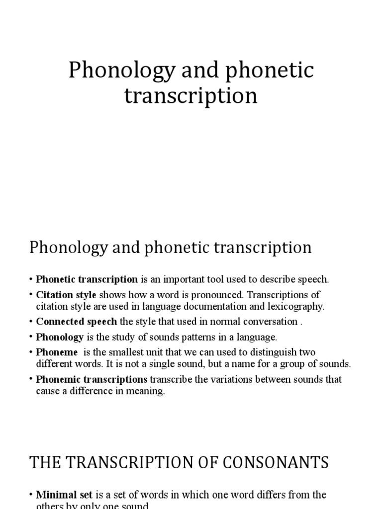 Phonology and Phonetic Transcription Guide | PDF | Vowel | Consonant