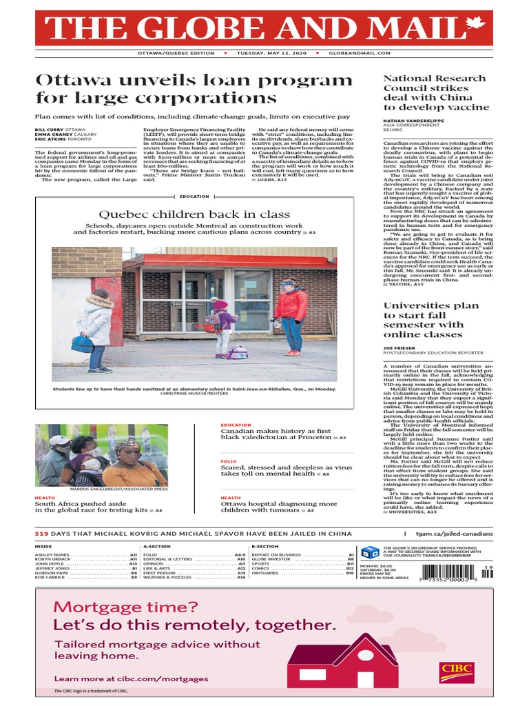 Ottawa Unveils Loan Program For Large Corporations: (HDFFC - 00002V /R ...