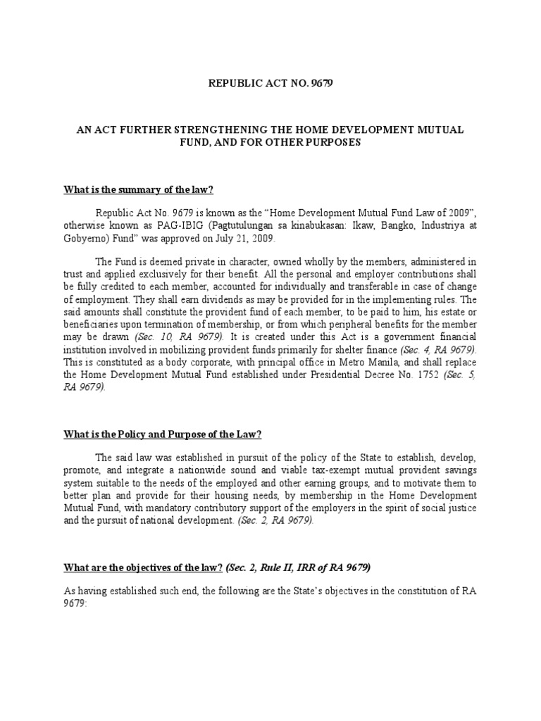 Ra 9679 Agra | PDF | Employment | Presidents Of The United States