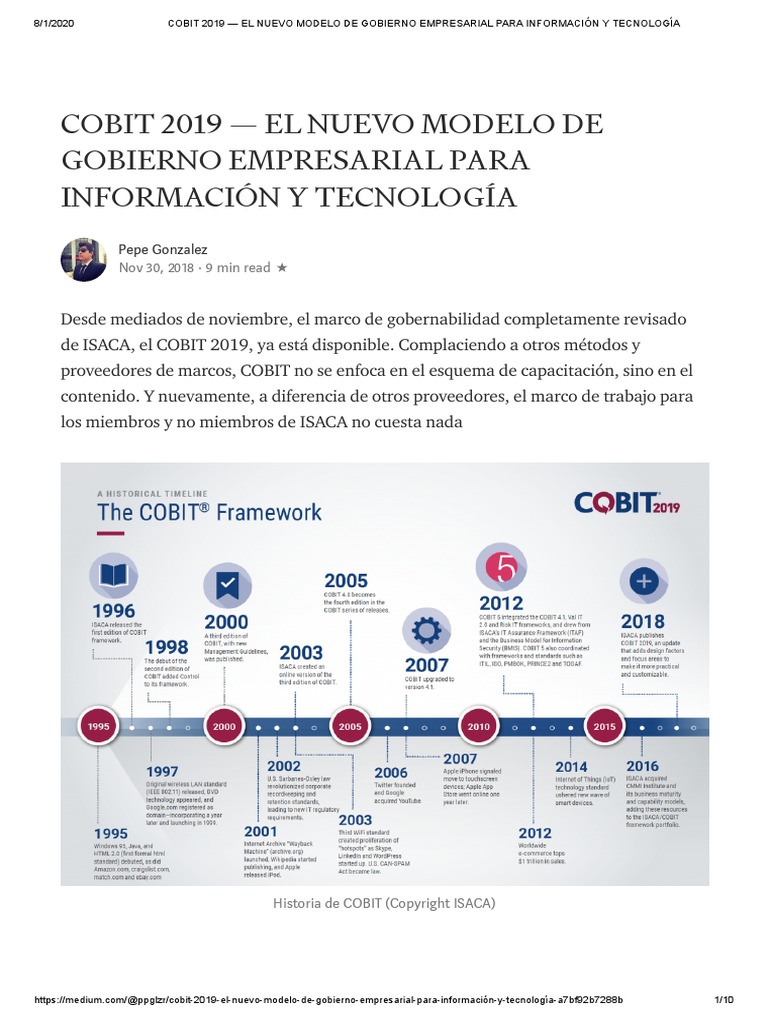 Cobit 2019 - Cobit 2019 Nuevo Modelo de Gobierno Empresarial para Información y Tecnología | PDF ...
