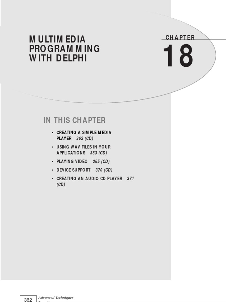 Delphi Multimedia Programming With Delphi Chapter | PDF | File Format ...